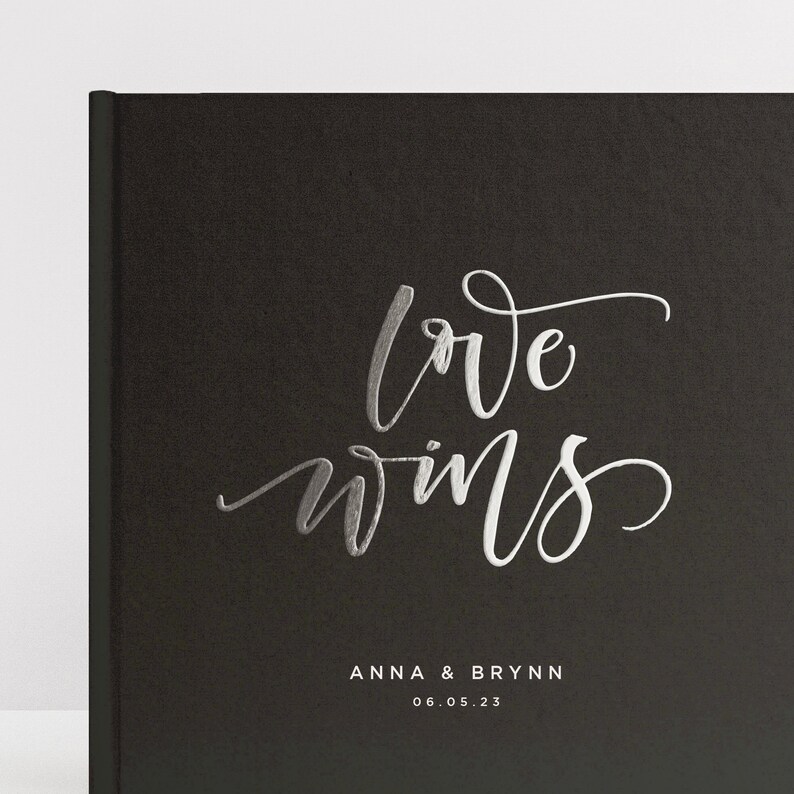 Wedding Guest Book LGBTQ Wedding Love Always Wins Album | Etsy