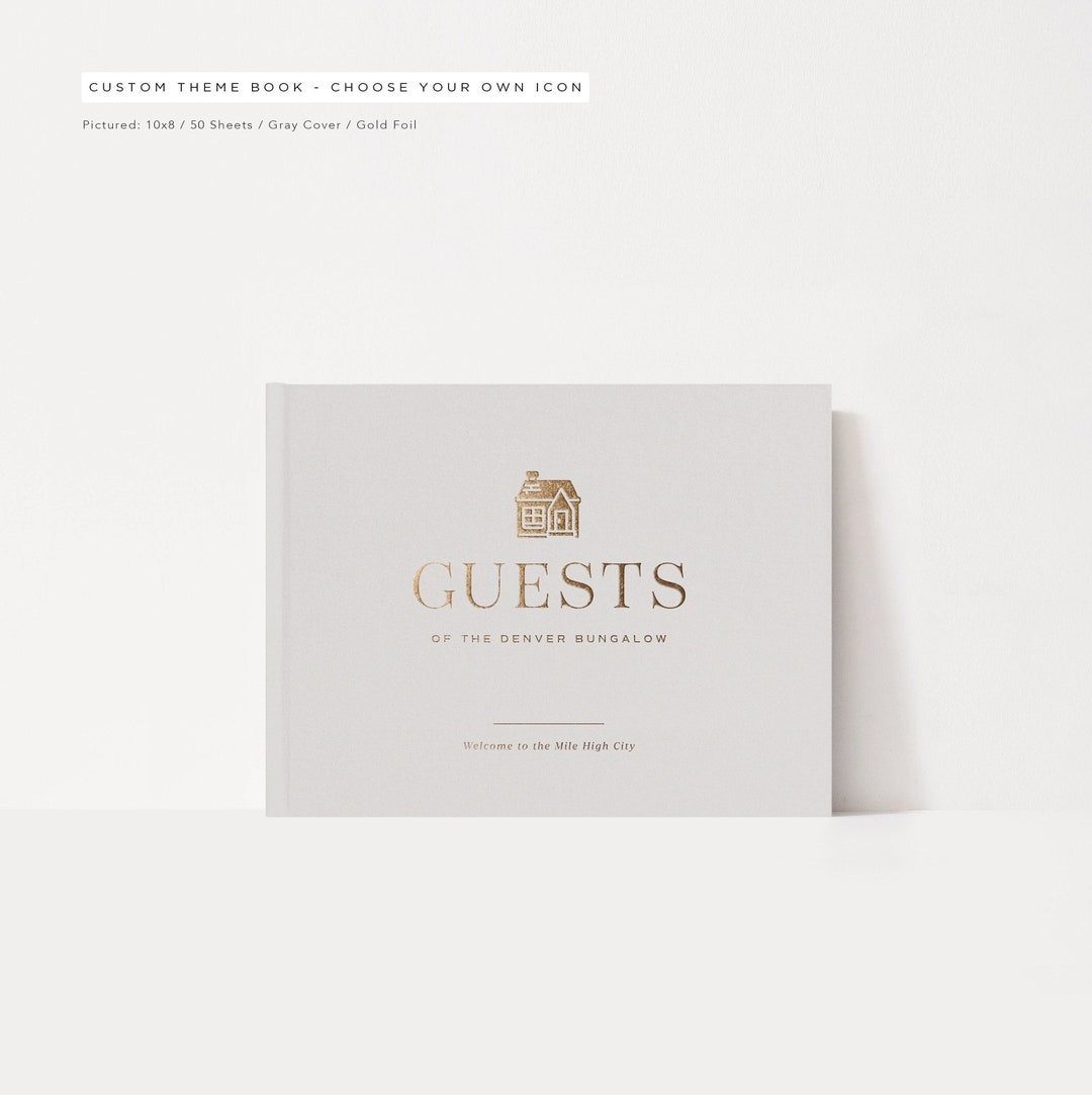 Vacation Rental Guest Book Custom Theme Hotel Sign in Book House ...