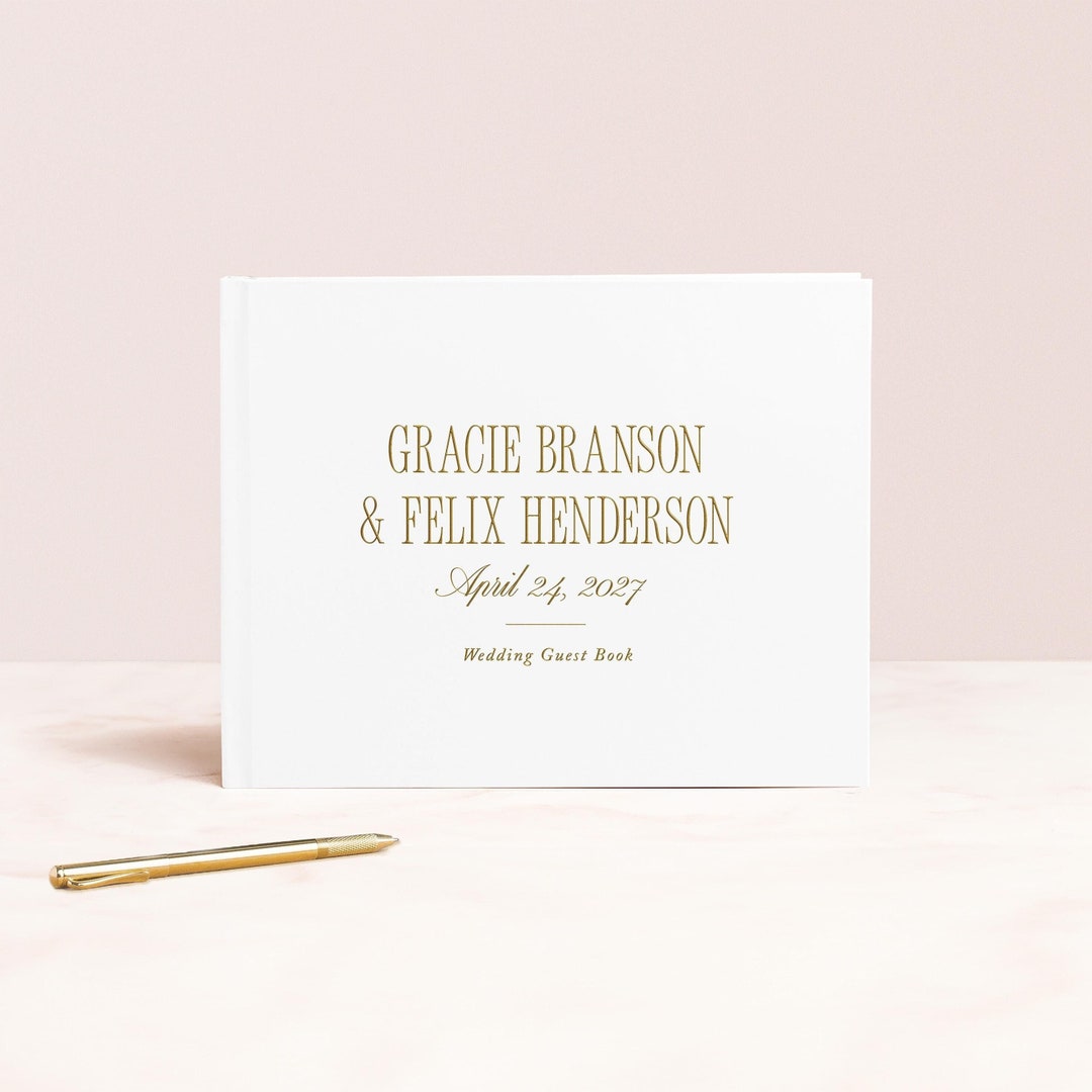 Wedding Guest Book Neutral Minimalist Guestbook Album for Wedding Sign ...