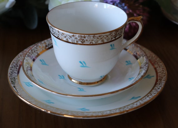 Vintage 1950's Dakin Bone China Trio Teacup Saucer Tea - Etsy UK