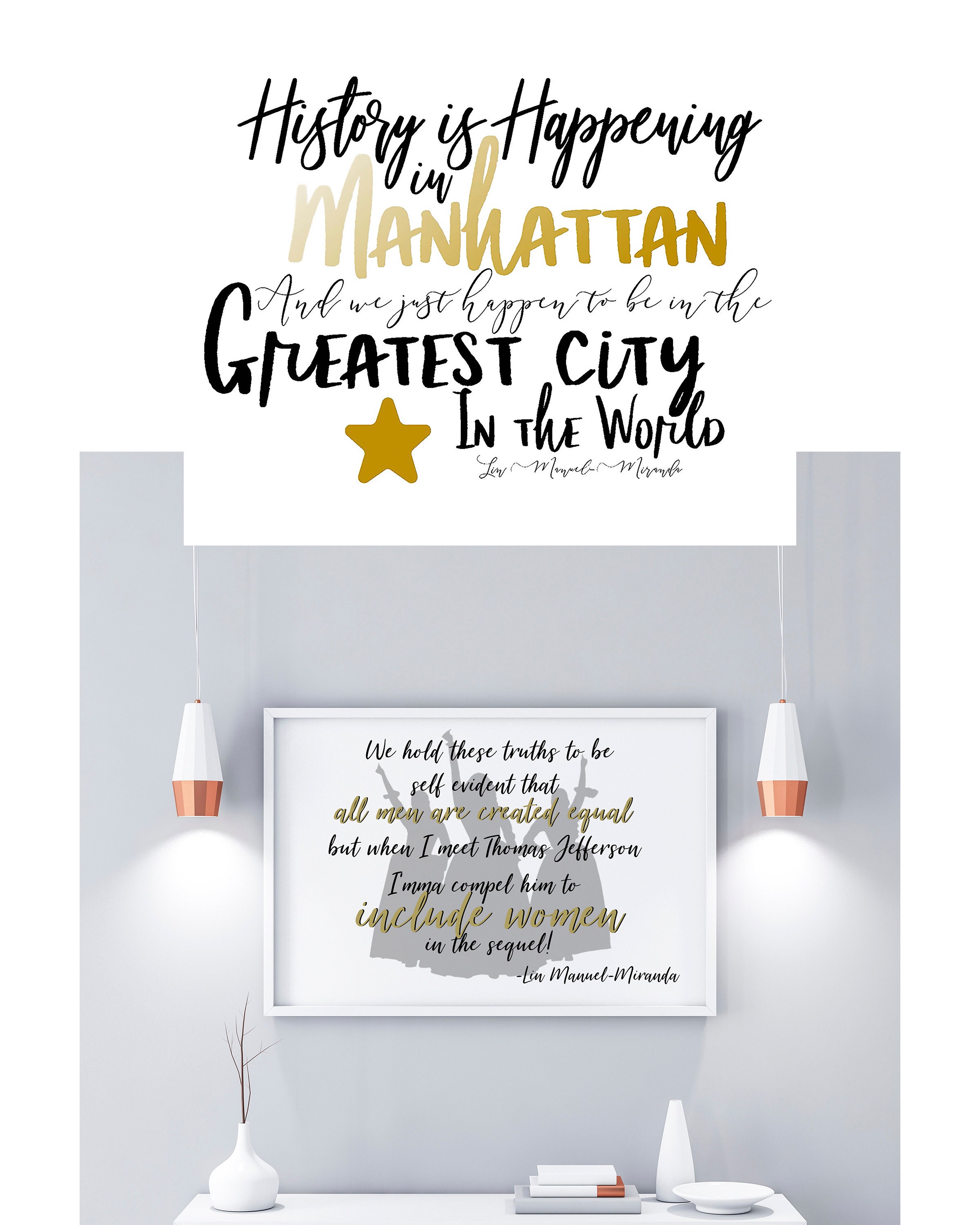Hamilton Quotes Print Bundle: Lin Manuel Miranda Art (digital Download ...