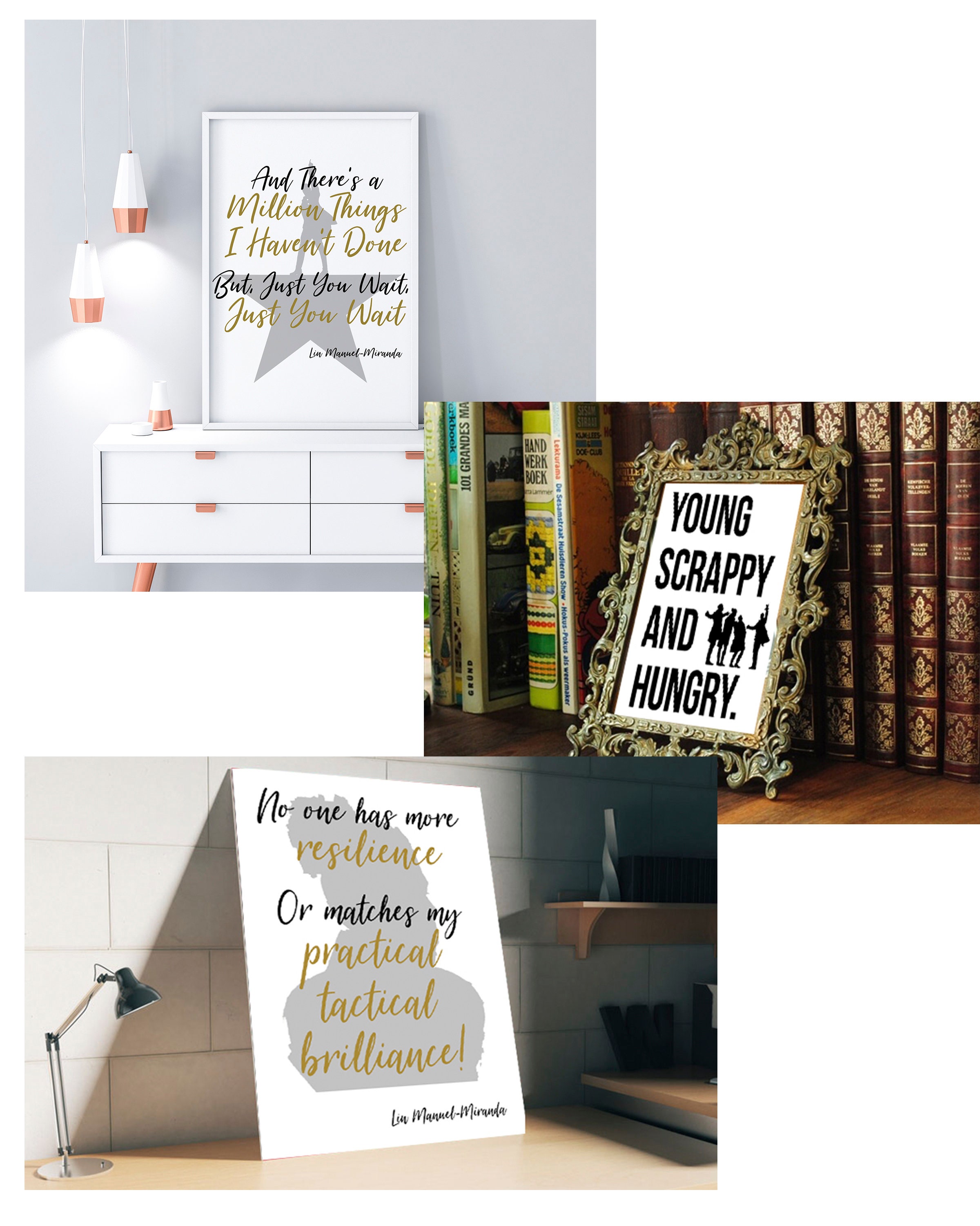 Hamilton Quotes Print Bundle: Lin Manuel Miranda Art (digital Download ...
