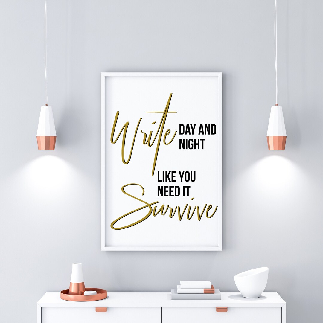 Hamilton Quote Print: "write Day and Night" (instant Download) - Etsy