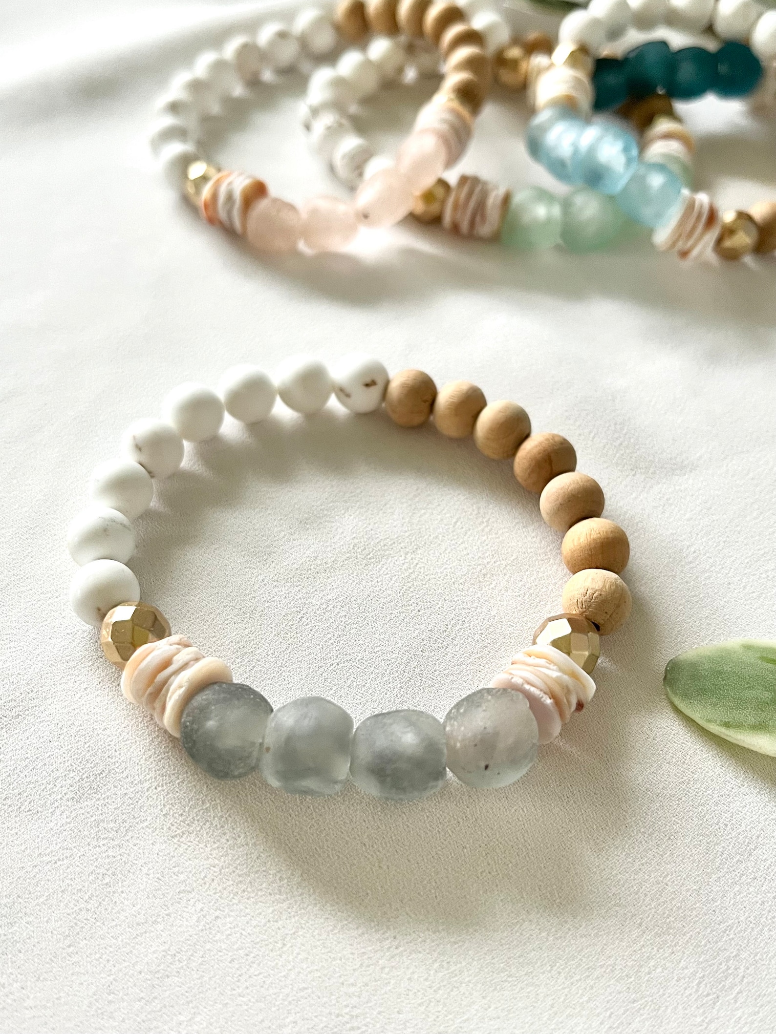 Recycled Glass Essential Oil Diffuser Bracelet: Rosewood Aromatherapy ...