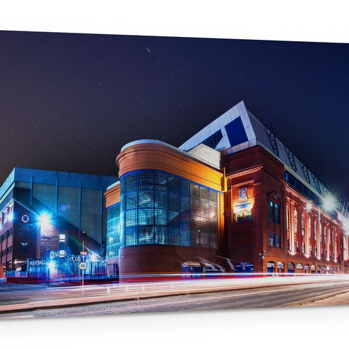Ibrox Stadium at Night Rangers FC Framed Canvas - Etsy UK