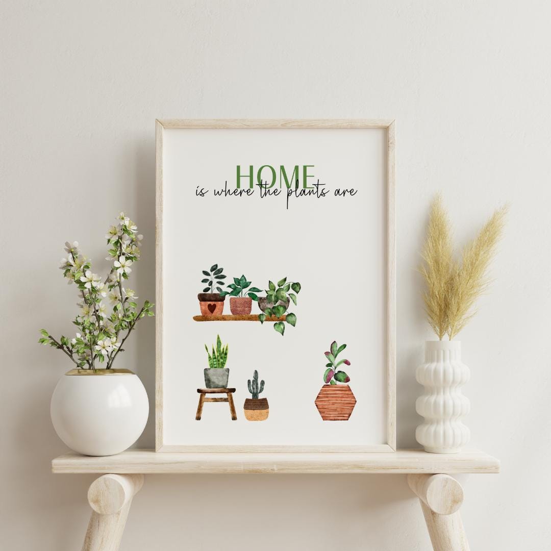 Printable Botanical Wall Art - Plant Quote Wall Art Print - Minimalist ...