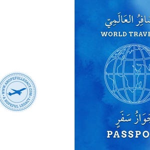 Bilingual Arabic English Pretend Play Passport, Learn Arabic Vocabulary ...