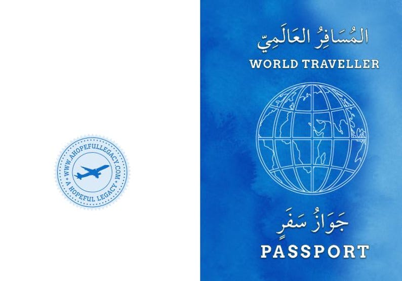 Bilingual Arabic English Pretend Play Passport, Learn Arabic Vocabulary ...