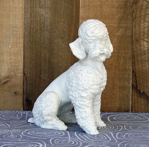 Caniche de porcelana Mate AK Kaiser White Pudel Dog Gran - Etsy España