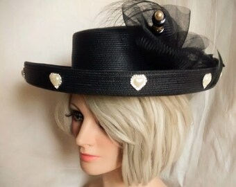 Vintage Pale Mauve Lamp Shade-Style Hat with Lavender Silk | Etsy