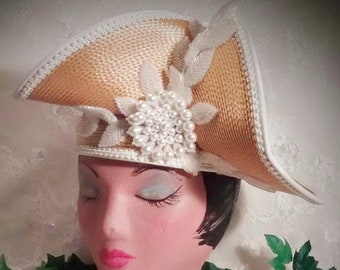 Vintage Pale Mauve Lamp Shade-Style Hat with Lavender Silk | Etsy