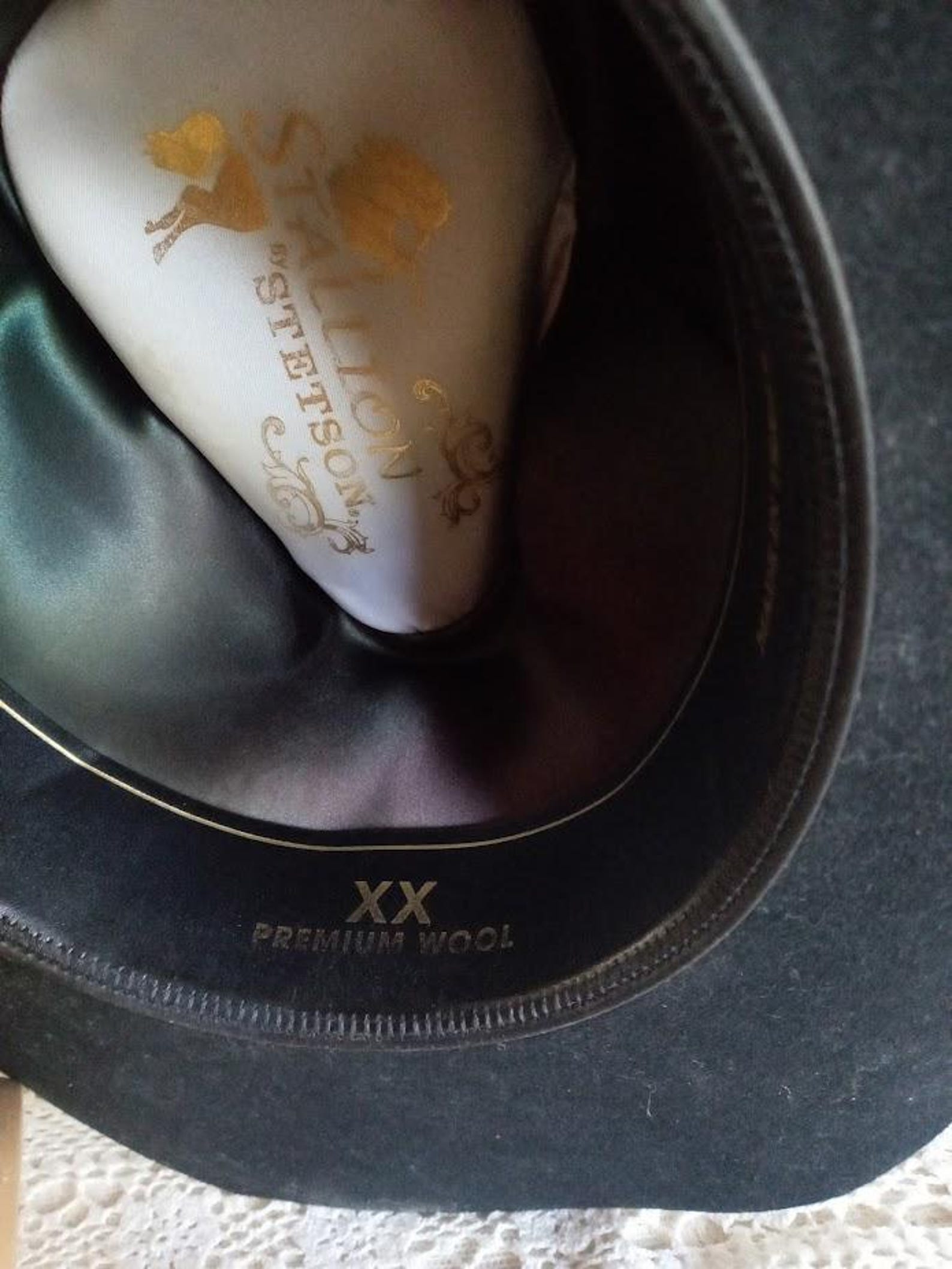 Vintage Stetson Stallion Black Wool Western Hat - Size 7 1/4 - Etsy