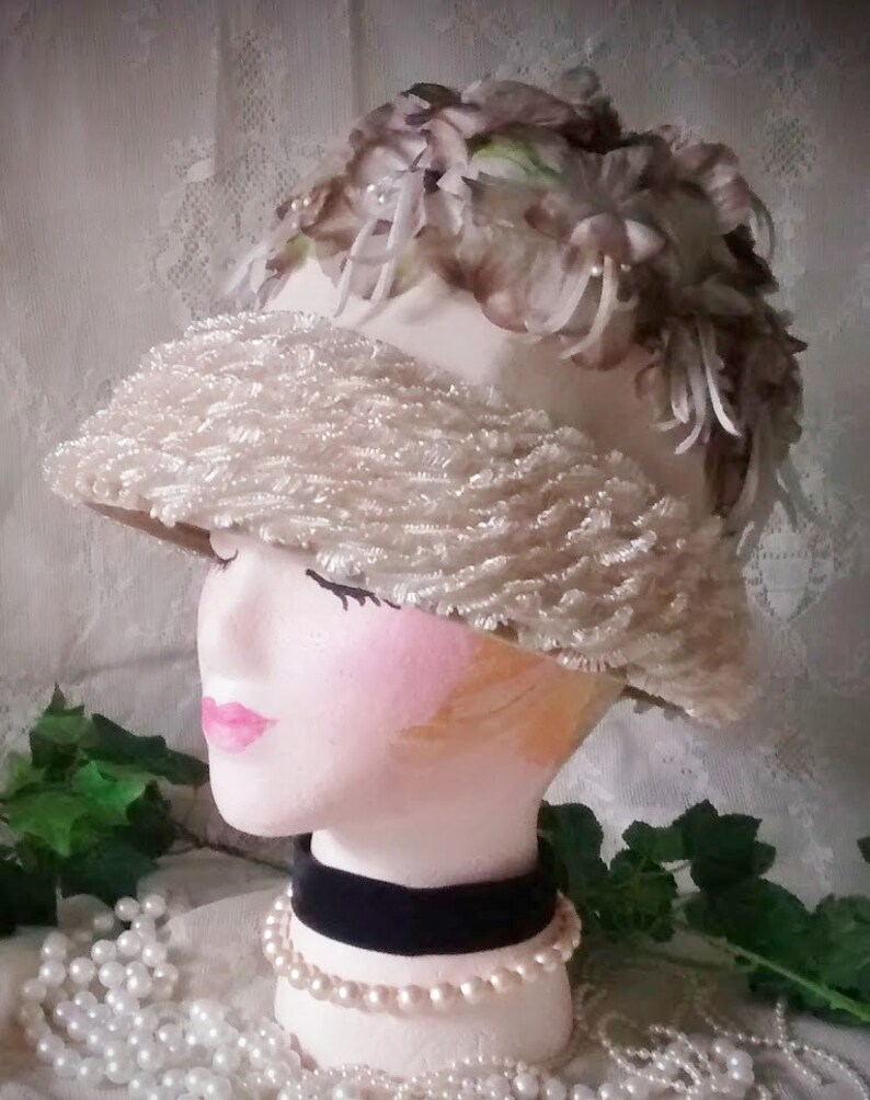 Vintage Pale Mauve Lamp Shade-style Hat With Lavender Silk - Etsy
