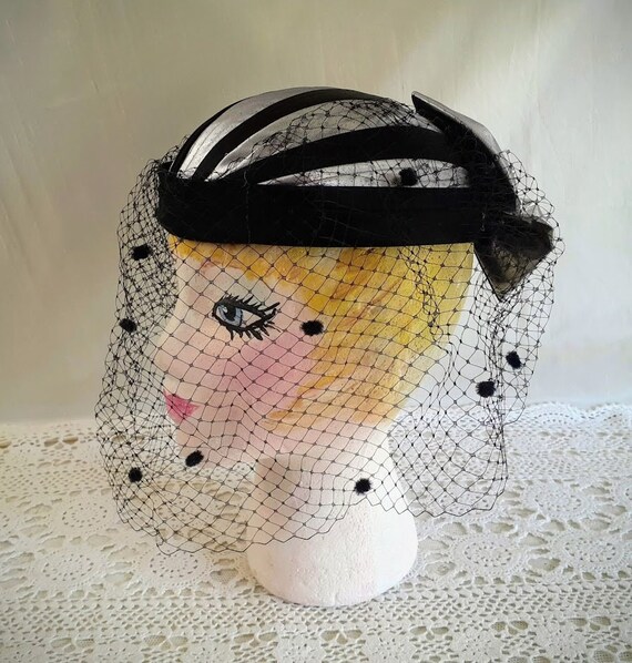 Joe Bill Miller Ladies Hat Veil Black Silver New Old Stock - Etsy