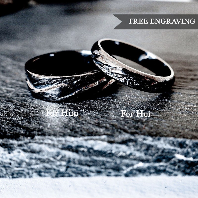 Wave Wedding Bands - Etsy
