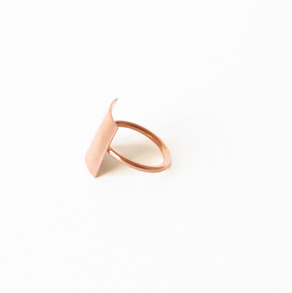 Rose Gold Rings for Women Modern Minimalist Ring Unique | Etsy