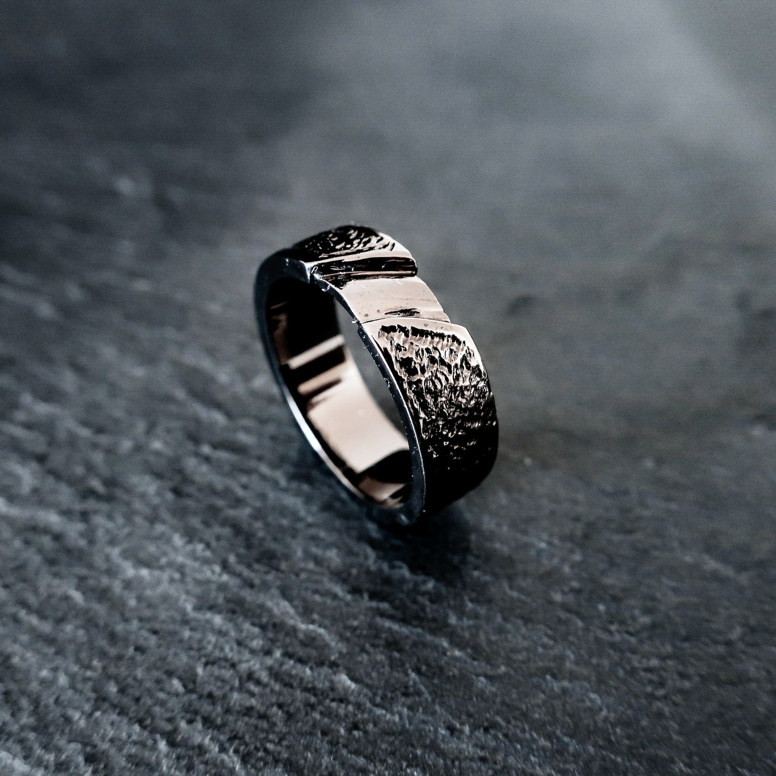 Dark Viking Wedding Bands Set His and Hers Irish Wedding - Etsy
