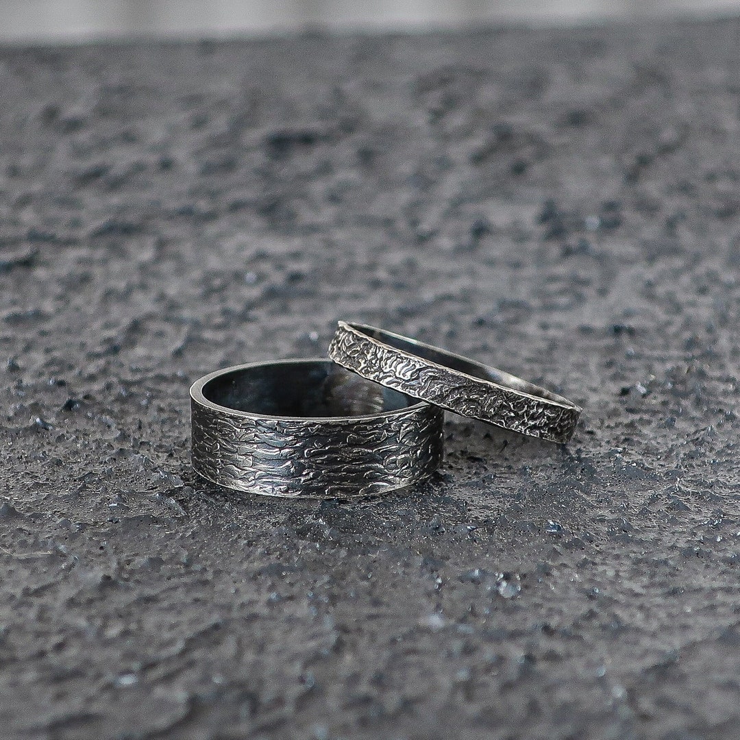 Celtic Wedding Band Set His and Hers Viking Wedding Ring Set Norse Pagan Matching Couple ...