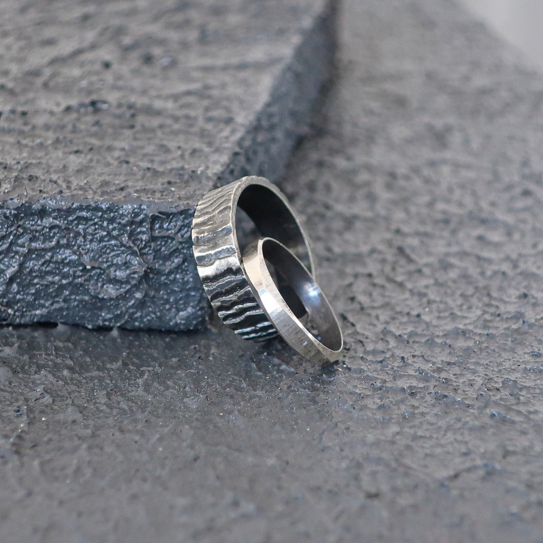 Medieval Wedding Ring Set Unique Vintage Engagement Ring Gothic Promise ...