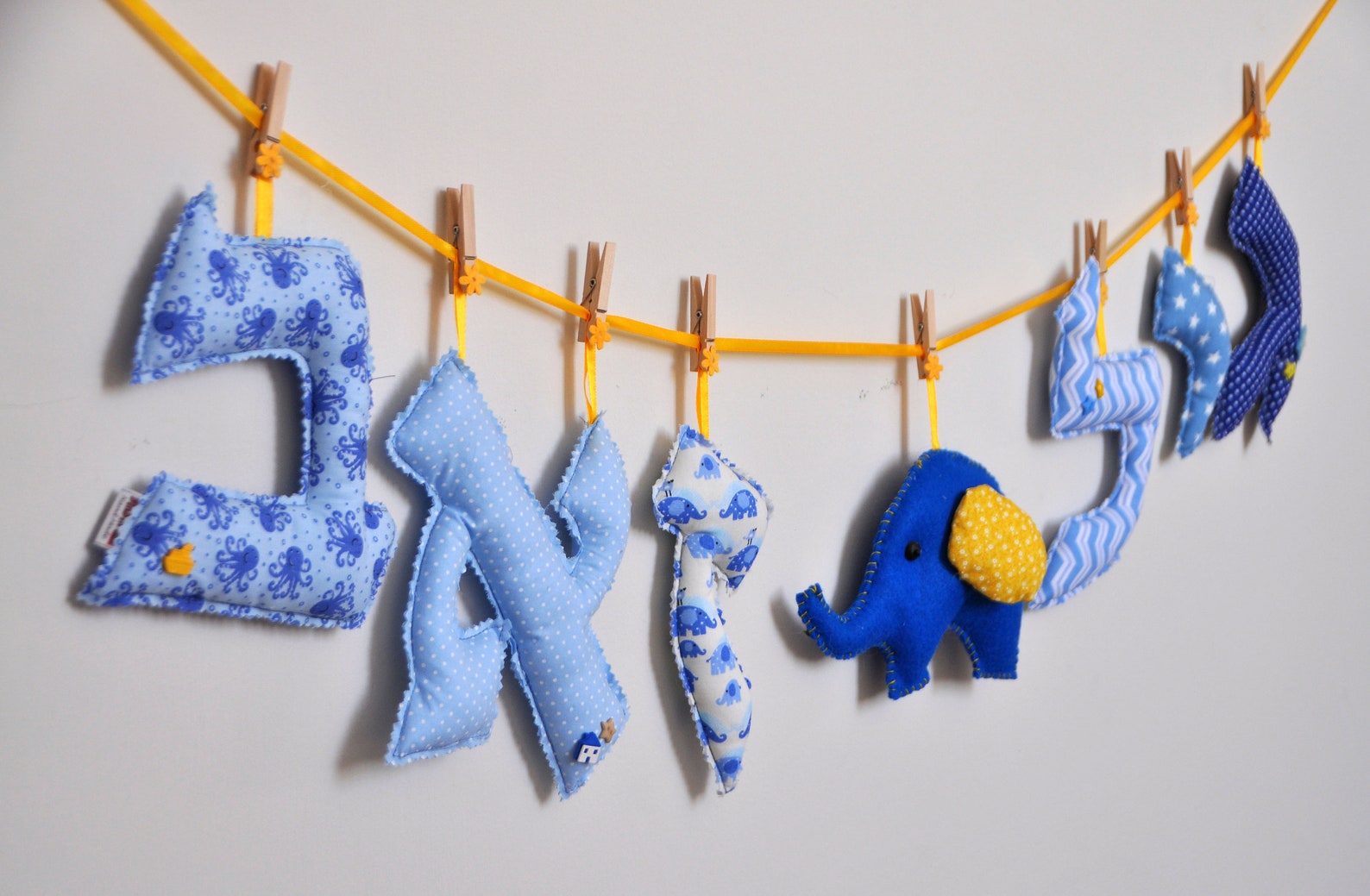 7 Fabric Letter Name Banner,hanging Fabric Letters,baby Name Fabric ...
