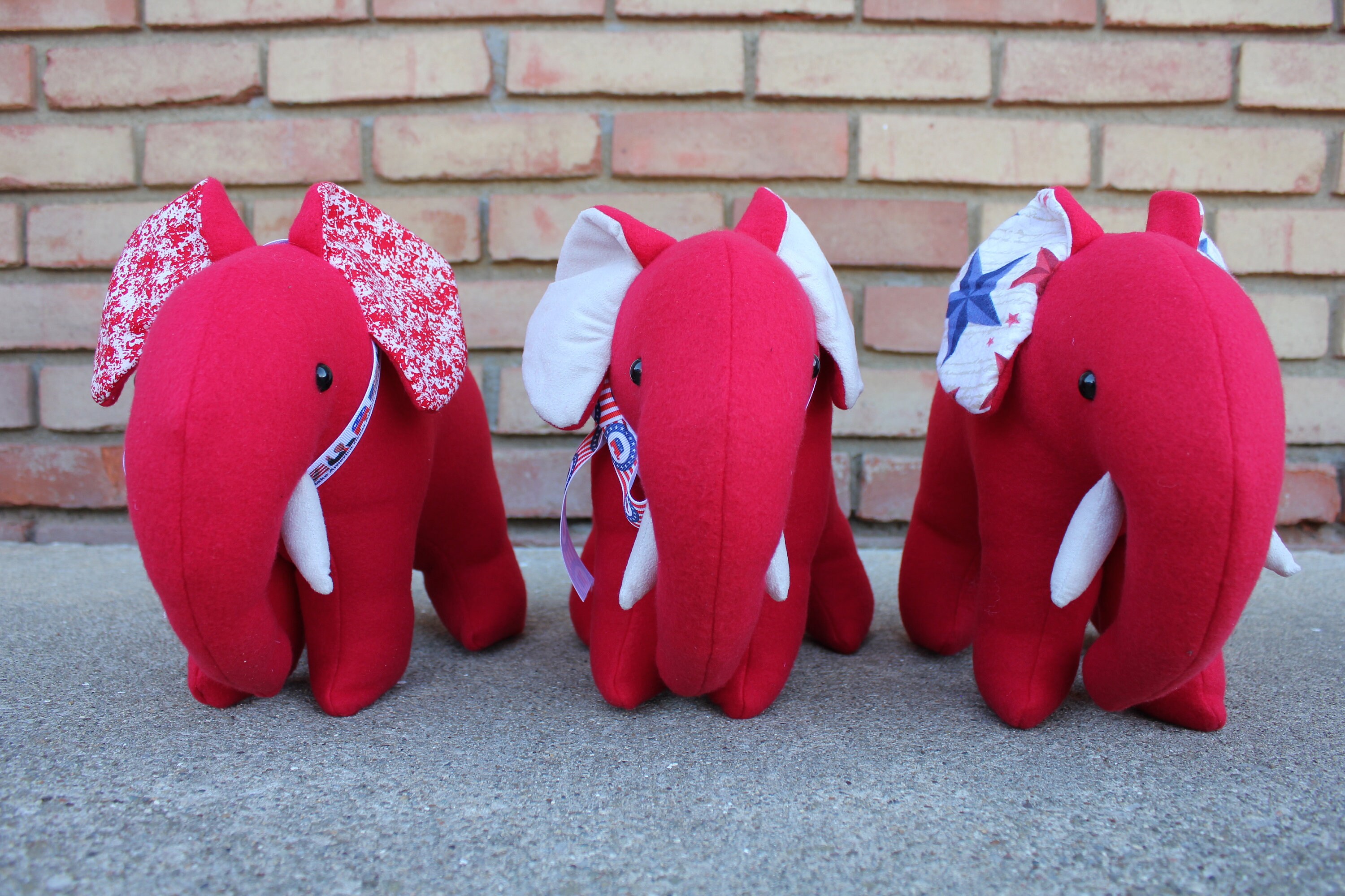 Red Republican Elephant Stuffed Republican Elephant GOP | Etsy