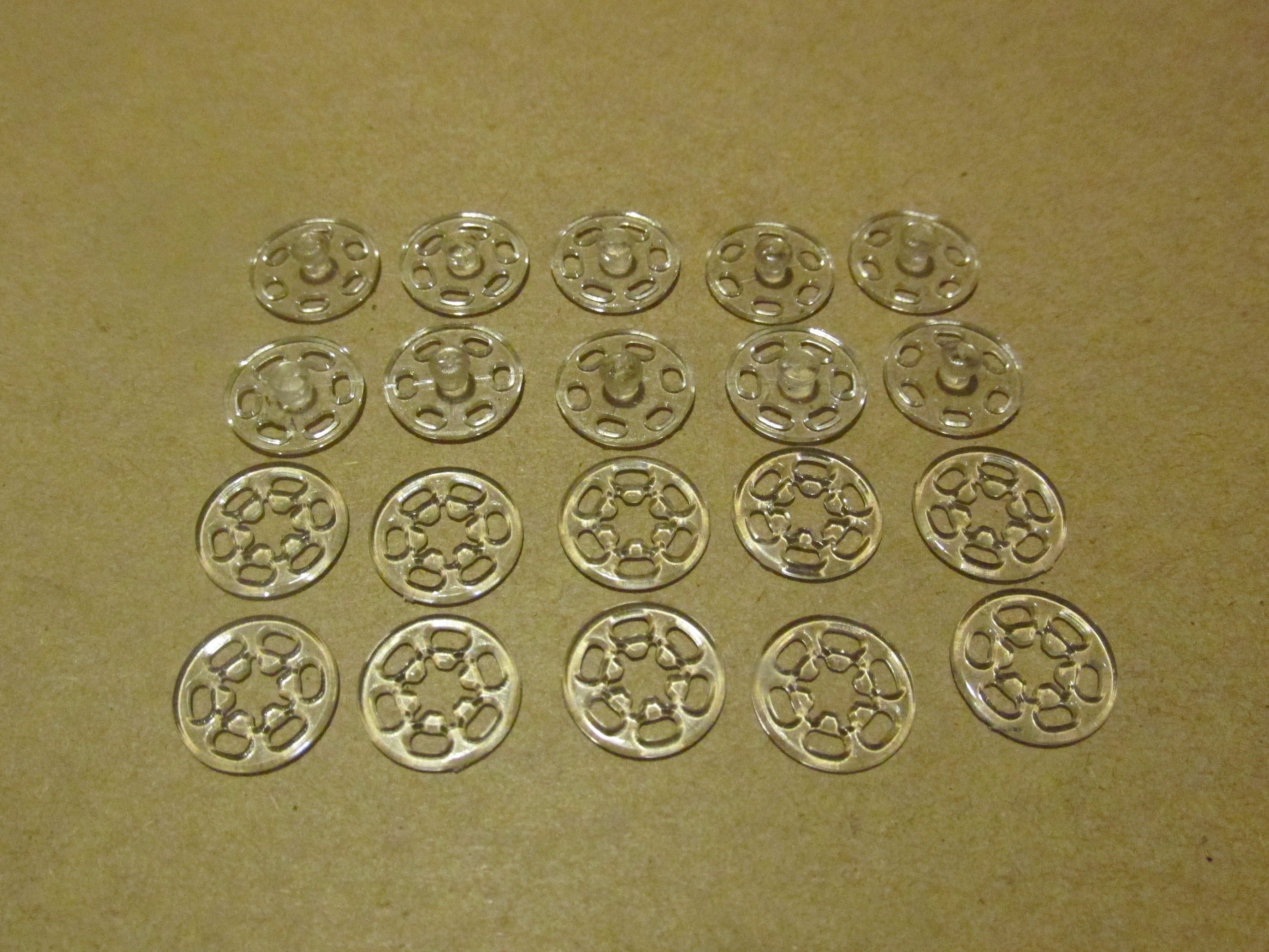 Plastic Snap Fasteners, Clear, Black, or White, 10 Sets, NEW 7MM 10MM ...