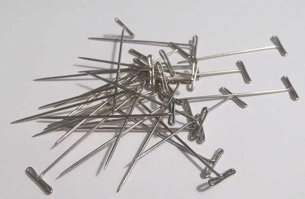 T-pins Sewing Pins Nickel Plated Steel Pins 1 - Etsy