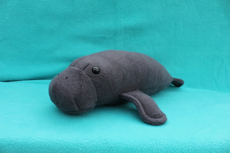 Stuffed Manatee Fleece Stuffed Animal Sea Cow Dugong - Etsy