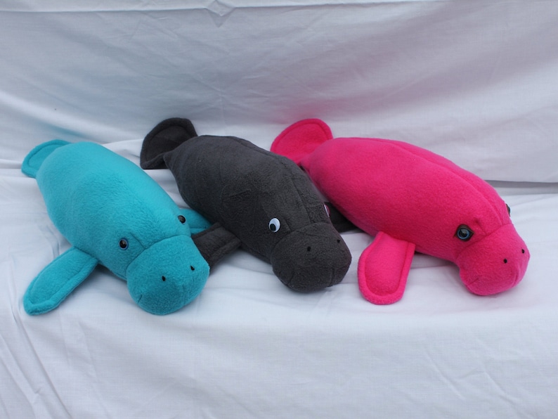 Stuffed Manatee Fleece Stuffed Animal Sea Cow Dugong - Etsy