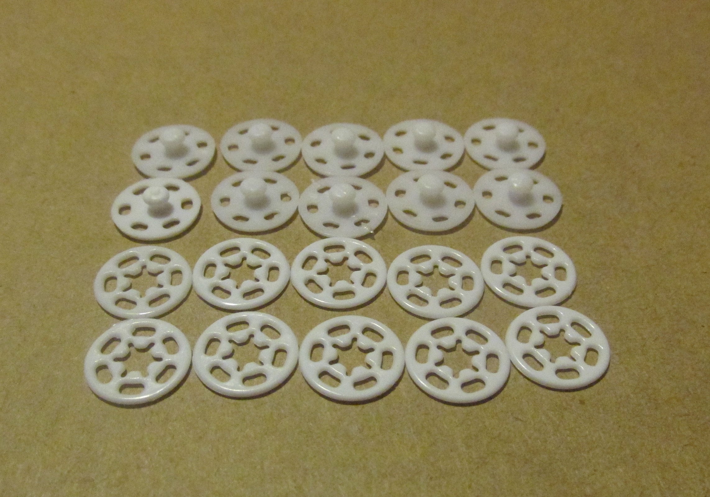 Plastic Snap Fasteners, Clear, Black, or White, 10 Sets, NEW 7MM 10MM ...