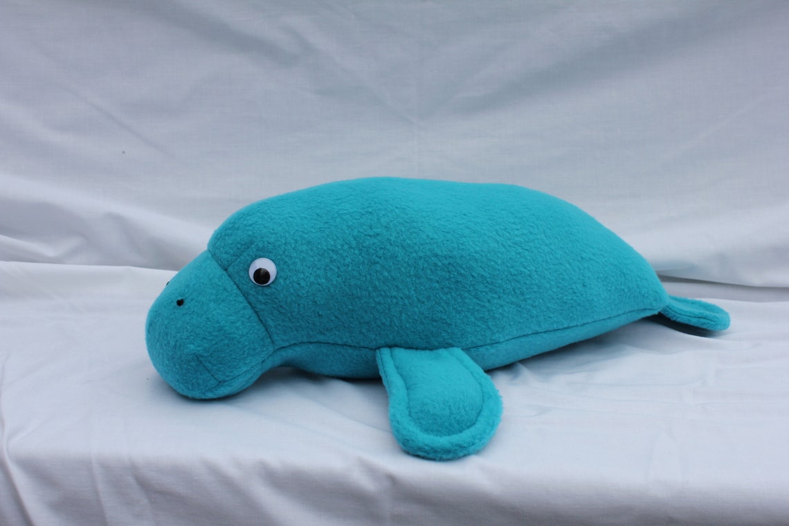 Stuffed Manatee Fleece Stuffed Animal Sea Cow Dugong | Etsy