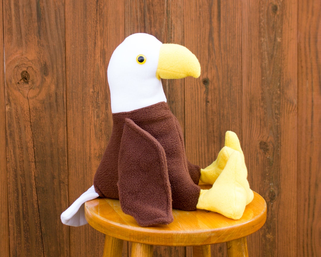 Stuffed Bald Eagle Fleece Eagle American Eagle Brown Eagle TWO Sizes ...