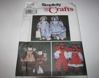 Uncut Simplicity 7119 Bluebird Ladybug Bee and Clothing - Etsy