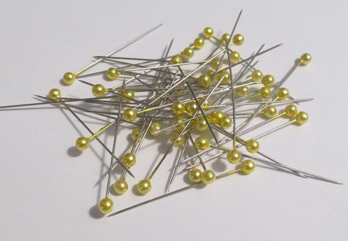 Pearl Head Sewing Pins, Straight Pins, Steel Pins, 1.25" 1.5" 1.75 ...