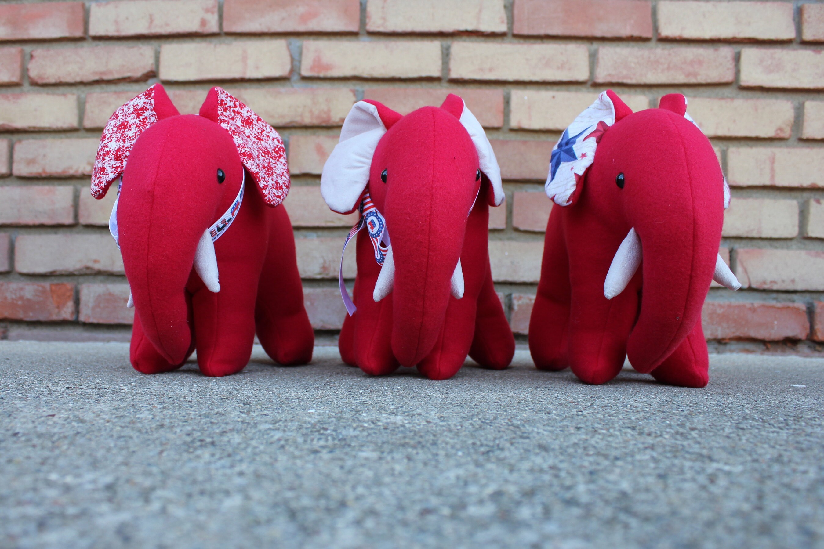 Red Republican Elephant Stuffed Republican Elephant GOP | Etsy