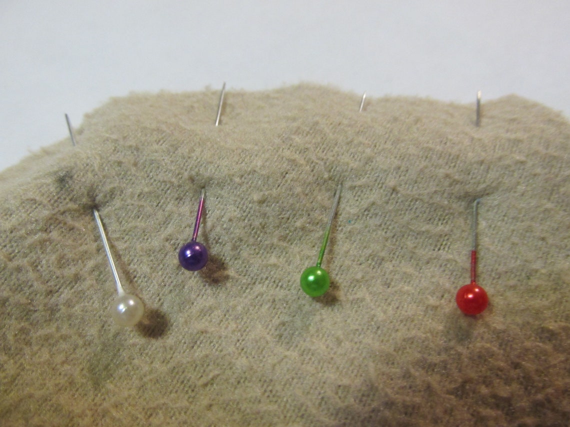 Pearl Head Sewing Pins, Straight Pins, Steel Pins, 1.25" 1.5" 1.75 ...