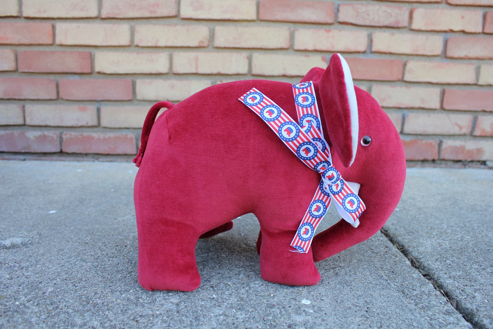 Red Republican Elephant Stuffed Republican Elephant GOP Elephant Fleece ...