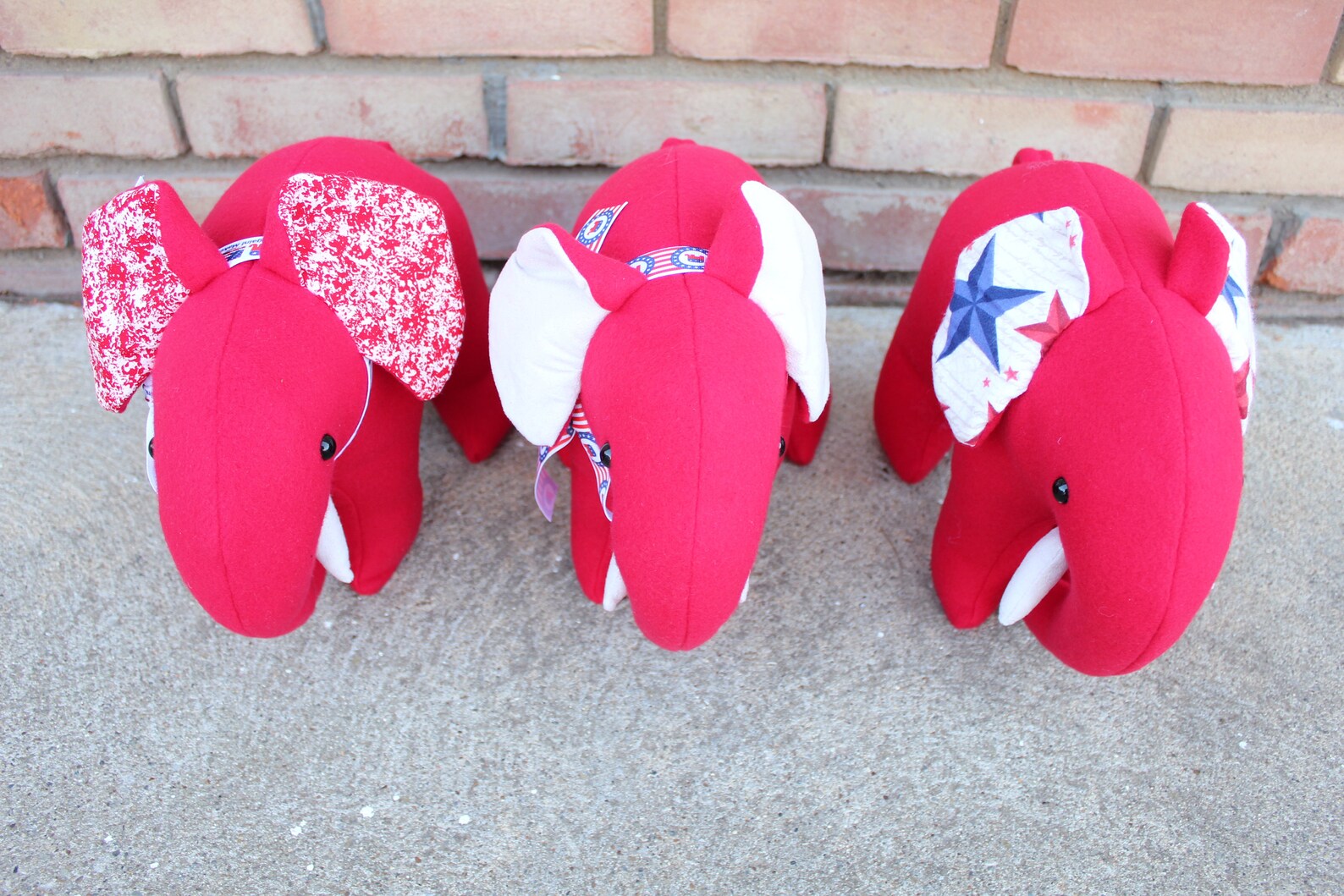 Red Republican Elephant Stuffed Republican Elephant GOP Elephant Fleece ...