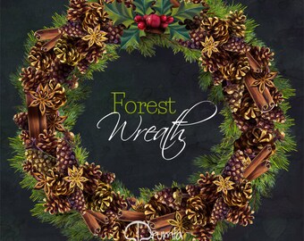 Christmas watercolor clip art set 22 hand-panted watercolor | Etsy