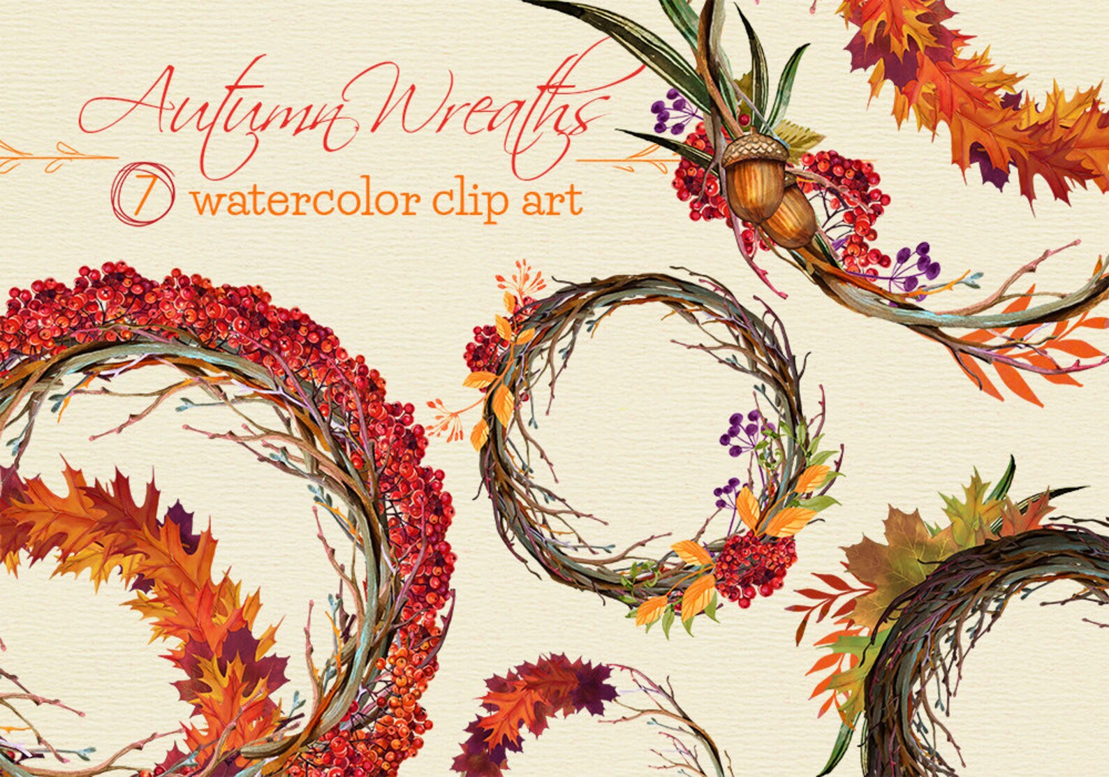 Fall Clipart Bundle Autumn Clipart Bundle Fall Leaves - Etsy