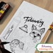 February Planner Cover Printable Coloring Page for Bullet Journal and ...