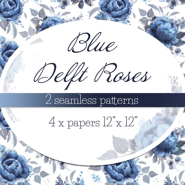 Delft Blue Fabric - Etsy