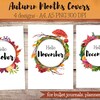 Printable Month Stickers for Bullet Journals and Planners, Watercolor ...