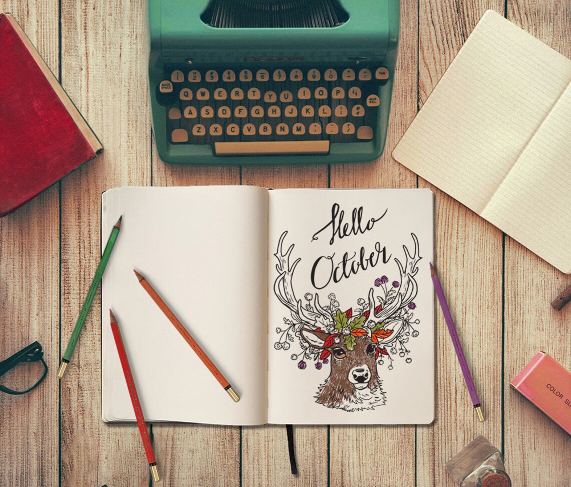 October Cover Printable Coloring Page, Printable October Cover, October ...