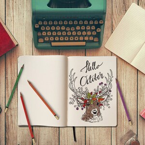 October Cover Printable Coloring Page, Printable October Cover, October ...