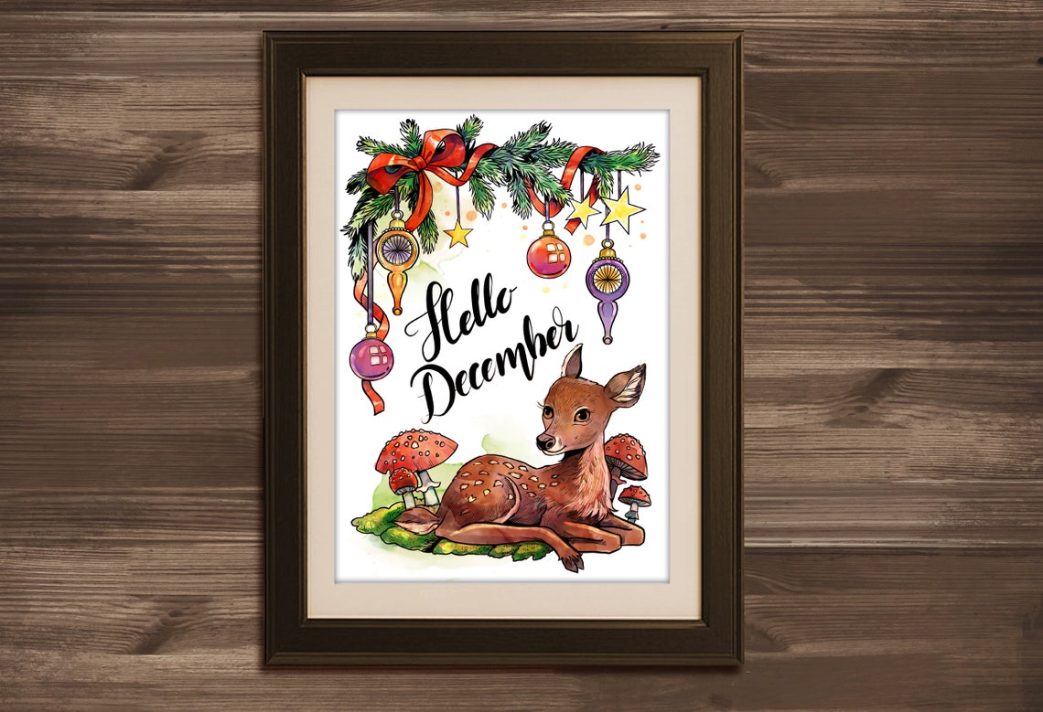 December Cover Month Coloring Page Printable December Cover - Etsy