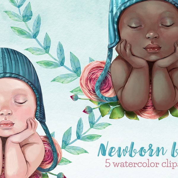 Newborn Watercolor - Etsy