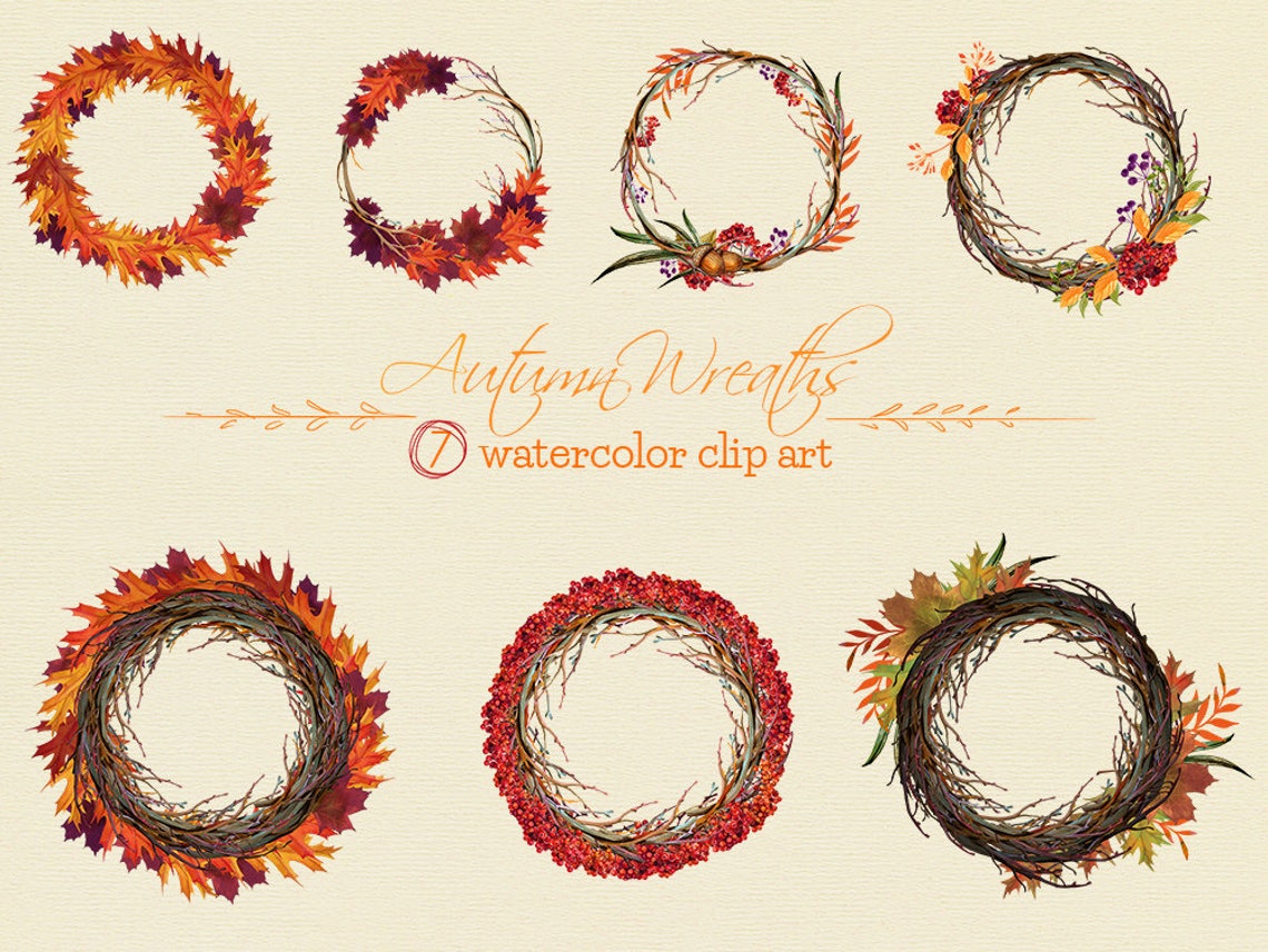 Fall Clipart Bundle Autumn Clipart Bundle Fall Leaves - Etsy