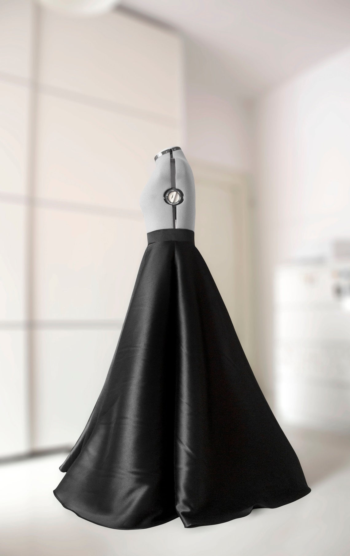 Satin Ball Skirt Long Formal Skirt Black Ball Gown Skirt Maxi - Etsy