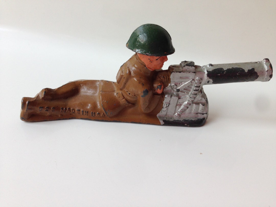 Barclay Manoil Lead Toy Solider B62 728 Machine Gunner - Etsy